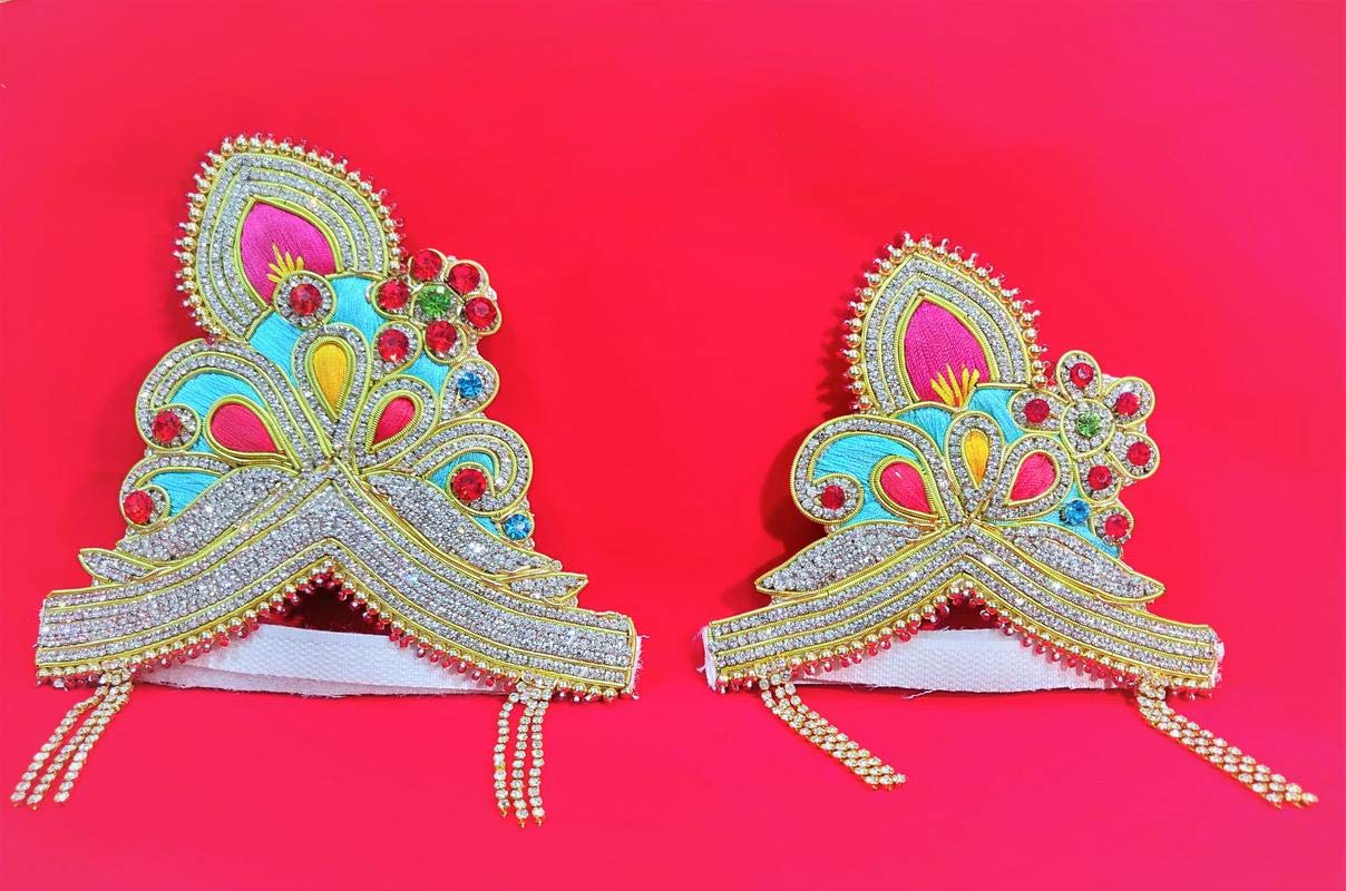 Buy Pratha Store Decorative Jardosi Mukut for Ladoo Gopal Ji (MUKUT-01 ...