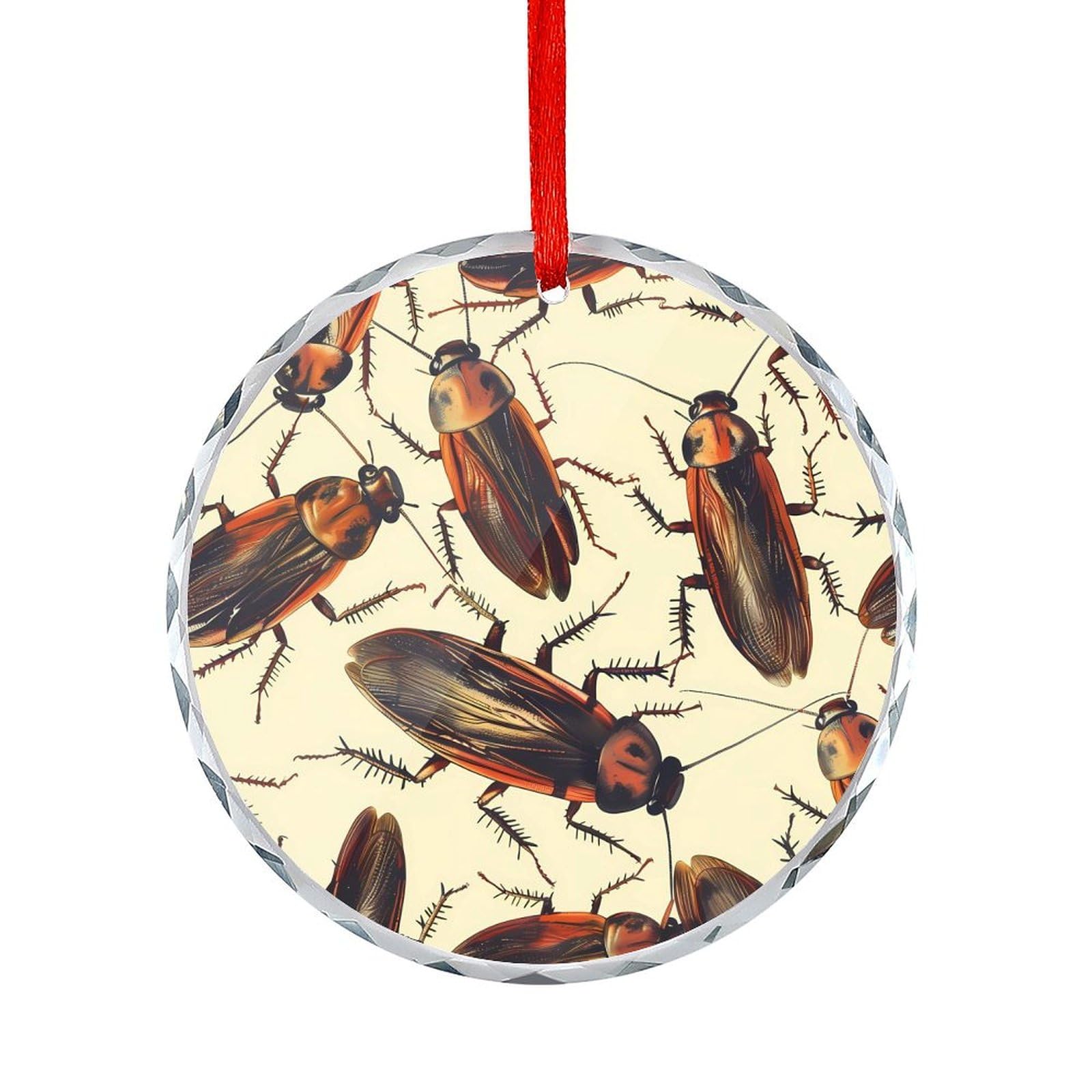 Amazon.com: Cockroach Novelty Christmas Ornaments Printed Funny Crystal ...