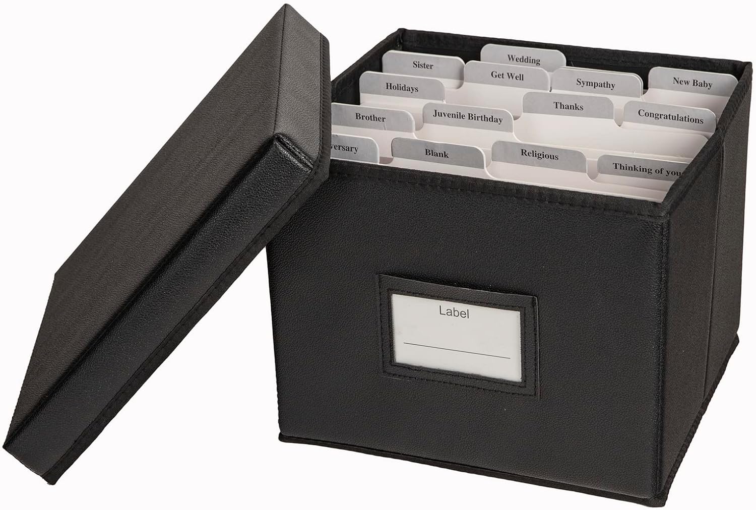 Lukeline Greeting Card Organizer and Storage Box with 15 Adjustable ...