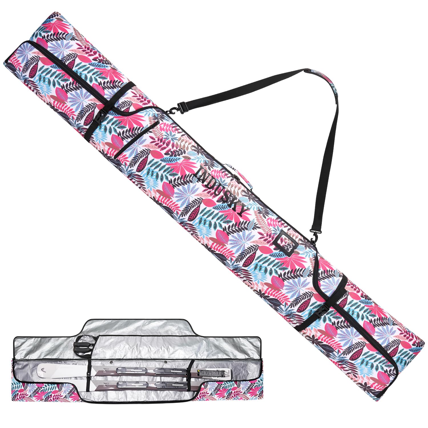 Snapklik.com : InduSKY Waterproof Full Padded Ski Bag For Air Travel ...