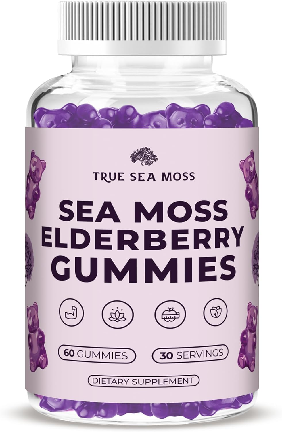 Amazon.com: TrueSeaMoss Sea Moss Gummies with Elderberry, Burdock Root ...