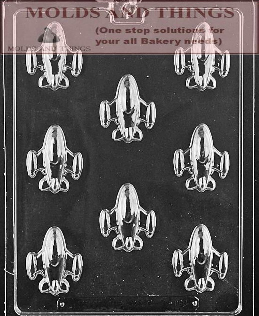 Amazon.com: Spaceman & rockets spaceship chocolate candy mold with ...