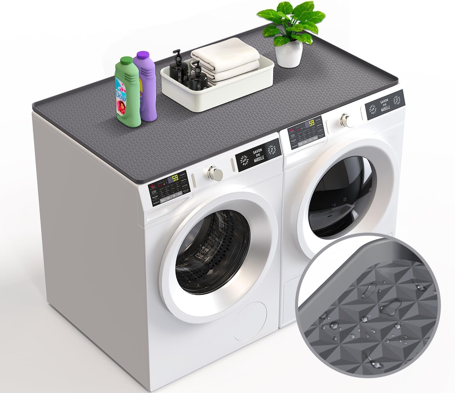 Amazon.com: Washer and Dryer Covers for the Top, 51.2" x 25.6" Large ...