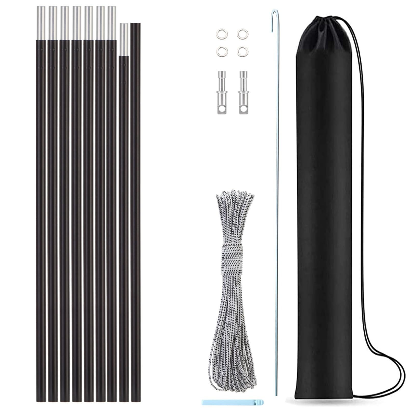 Amazon.com: Aluminum Tent Poles Replacement,Pre-Assembled Tent Poles ...