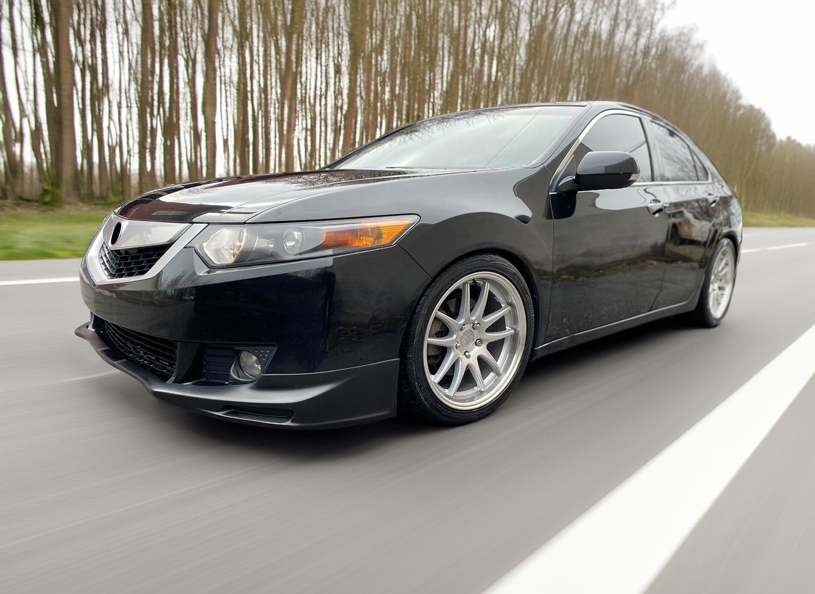 Acura Tsx Oem Body Kit The Black Pearl PU Front Bumper Lip For