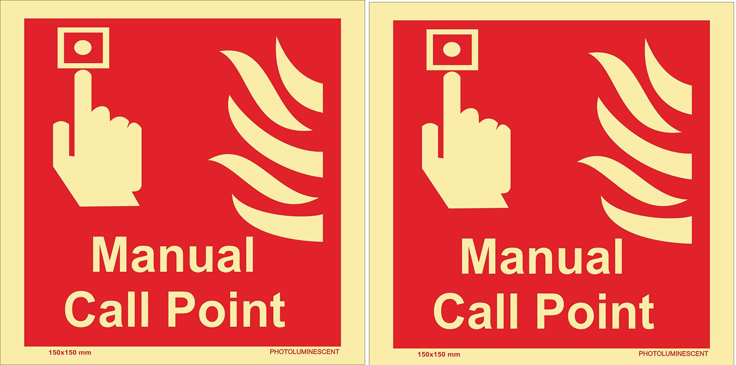 Buy K T I® Auto Glow Signage for MANUAL CALL POINT Sign Board, PVC ...