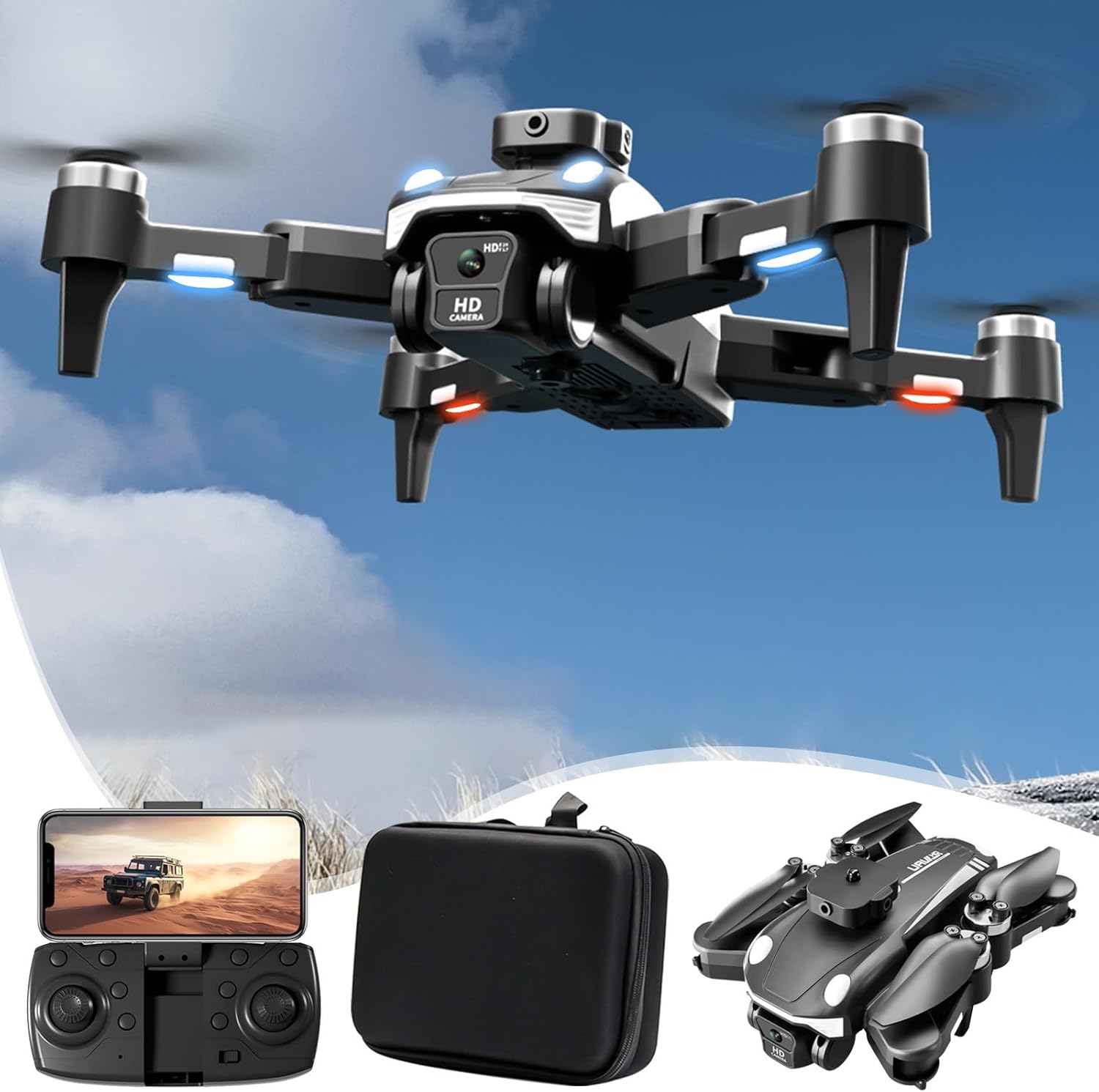 Amazon.com: waenhasd Brushless Motor Drone, 1080P Camera, 2.4G WIFI FPV ...