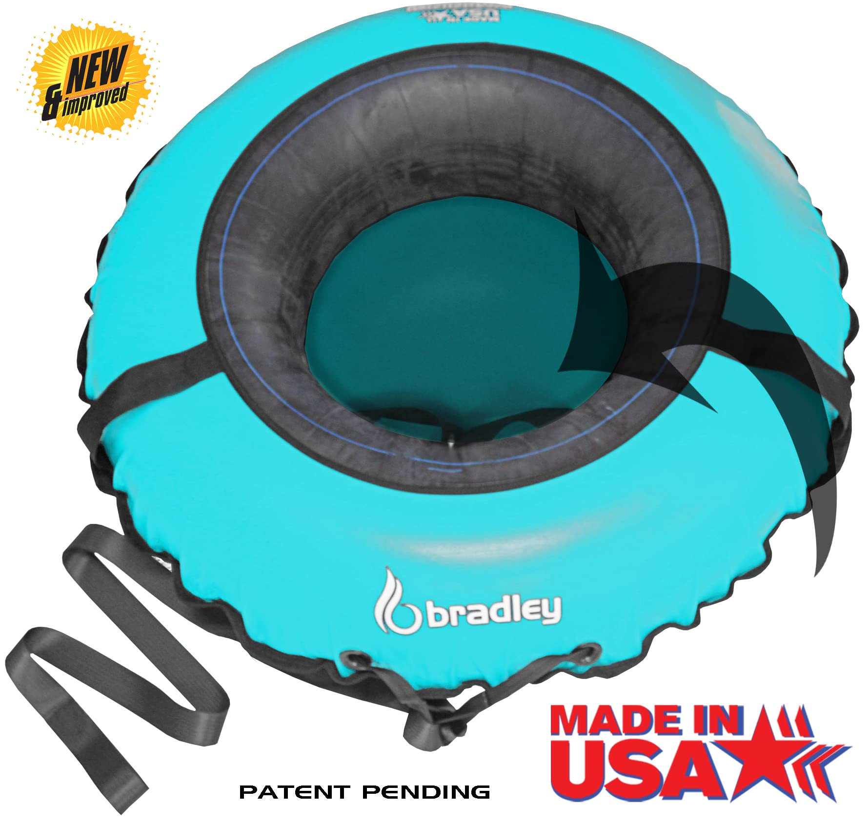 Snapklik.com : Deluxe Towable Snow Tube Sled And Heavy Duty Cover