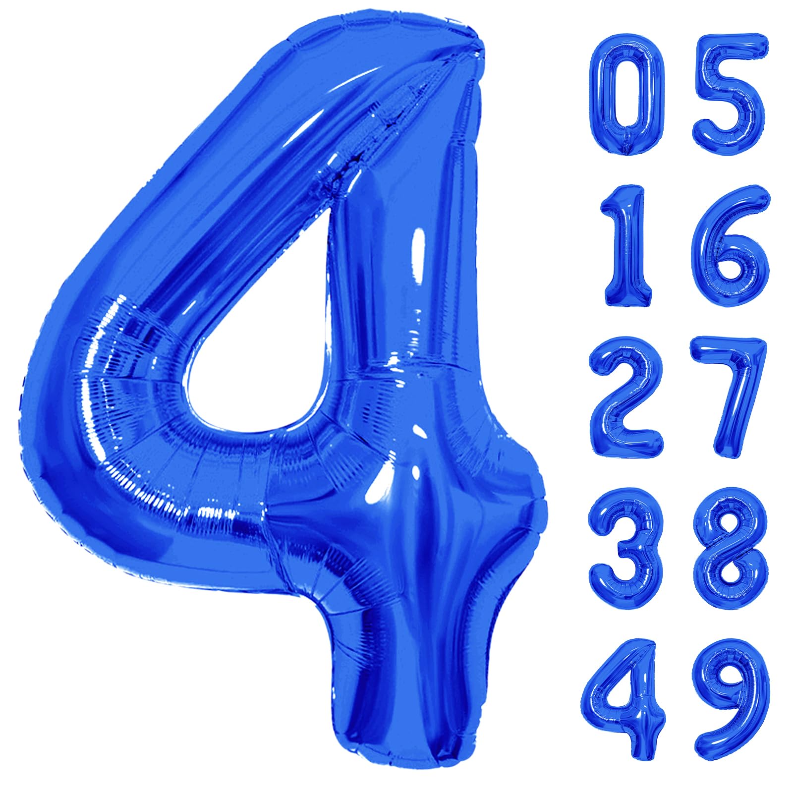 Amazon.com: 40 Inch Giant Navy Blue Number Balloon, Mylar Foil Helium ...