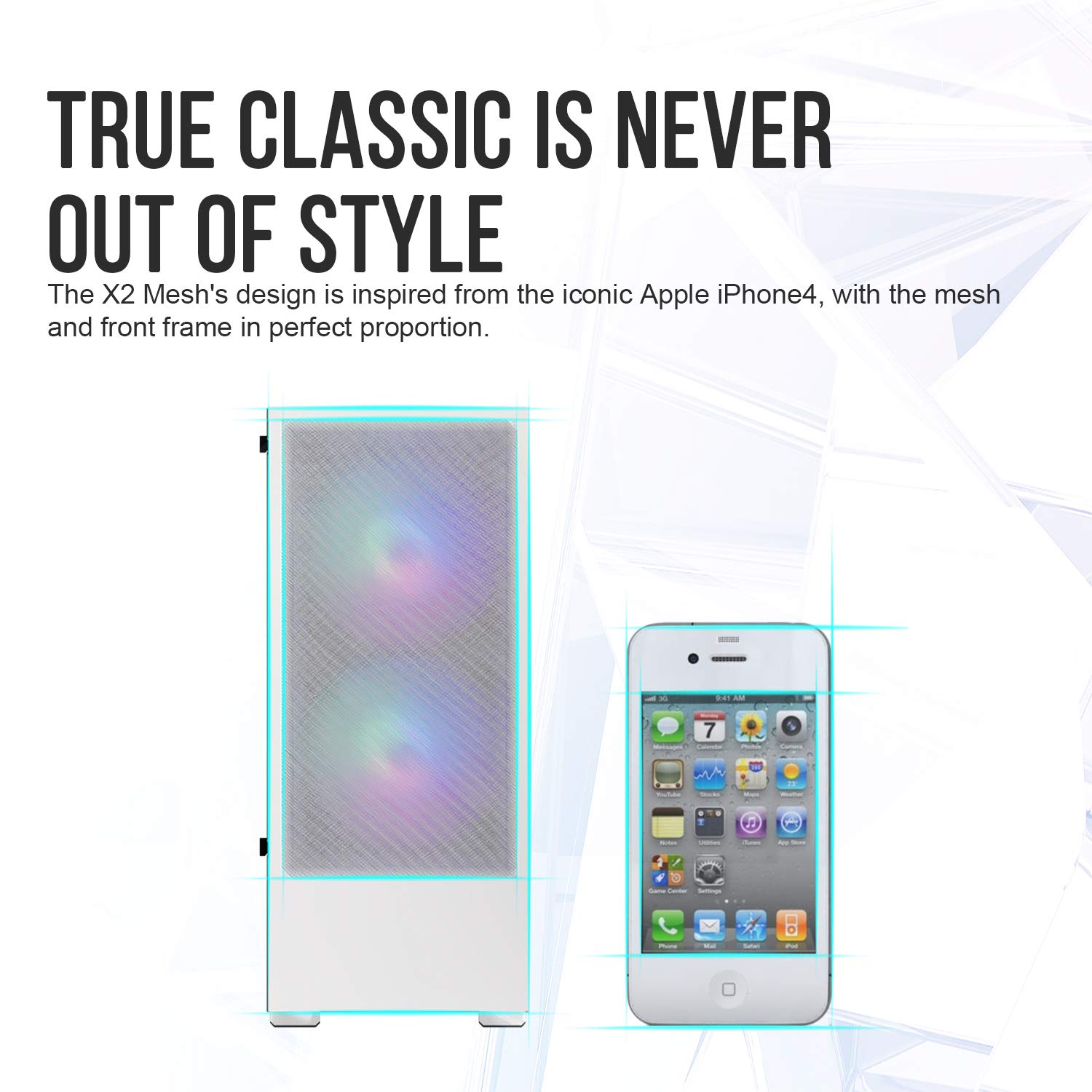 Montech X2 MESH White - Compact ATX Mid Tower Case, Fine Mesh Front ...