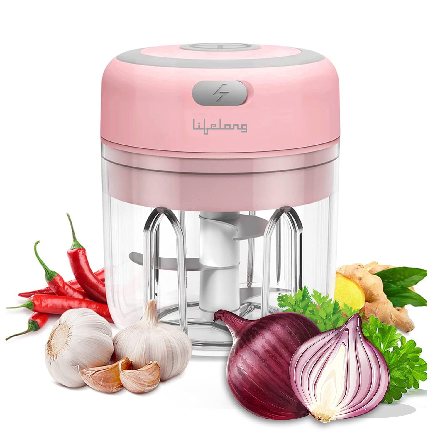 Buy Lifelong LLWC01 Rechargeable Wireless Electric Chopper - Stainless ...