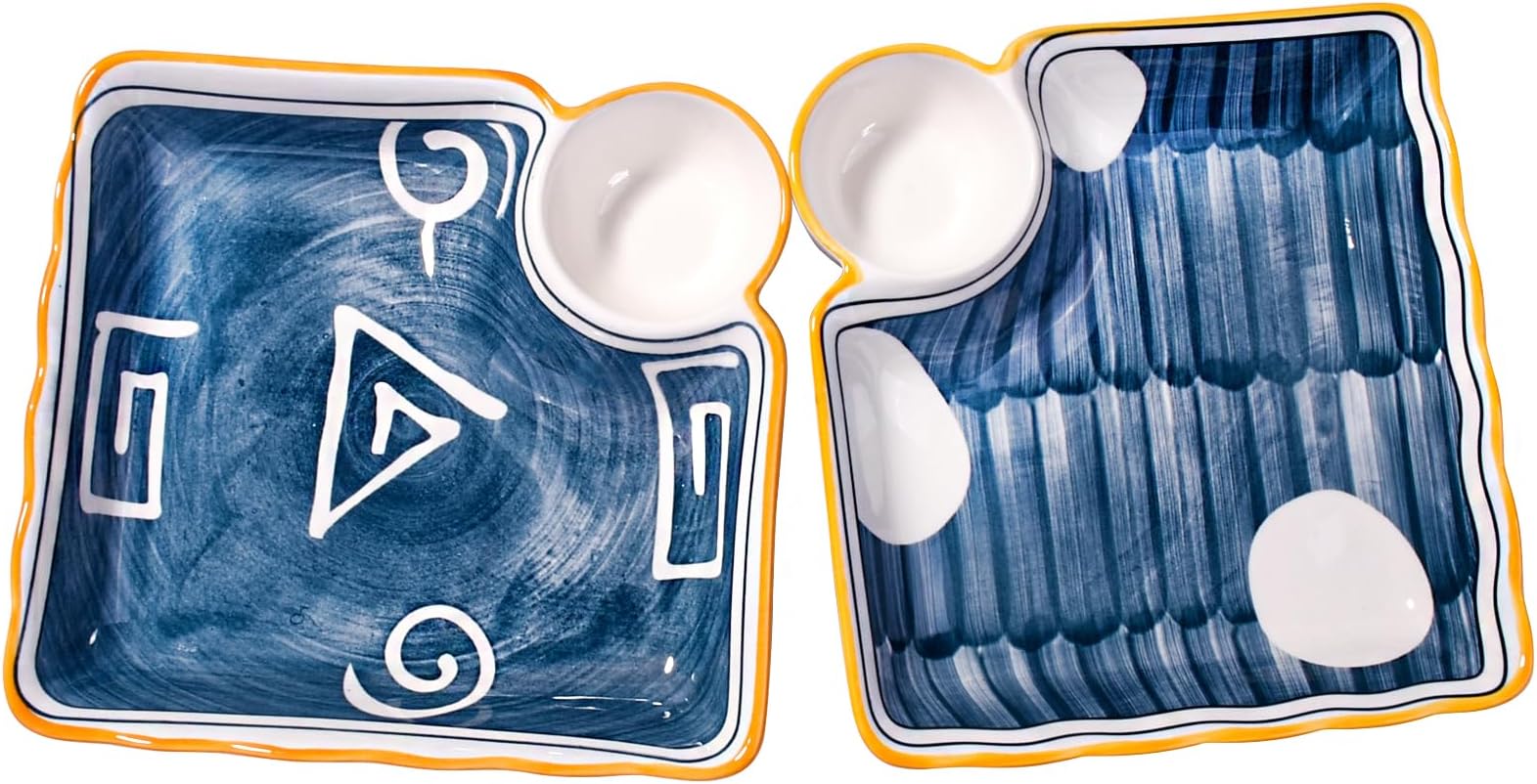 Amazon.com | 2 Pack Japanese Sushi Plates, 7.5 inch Square Ceramic ...