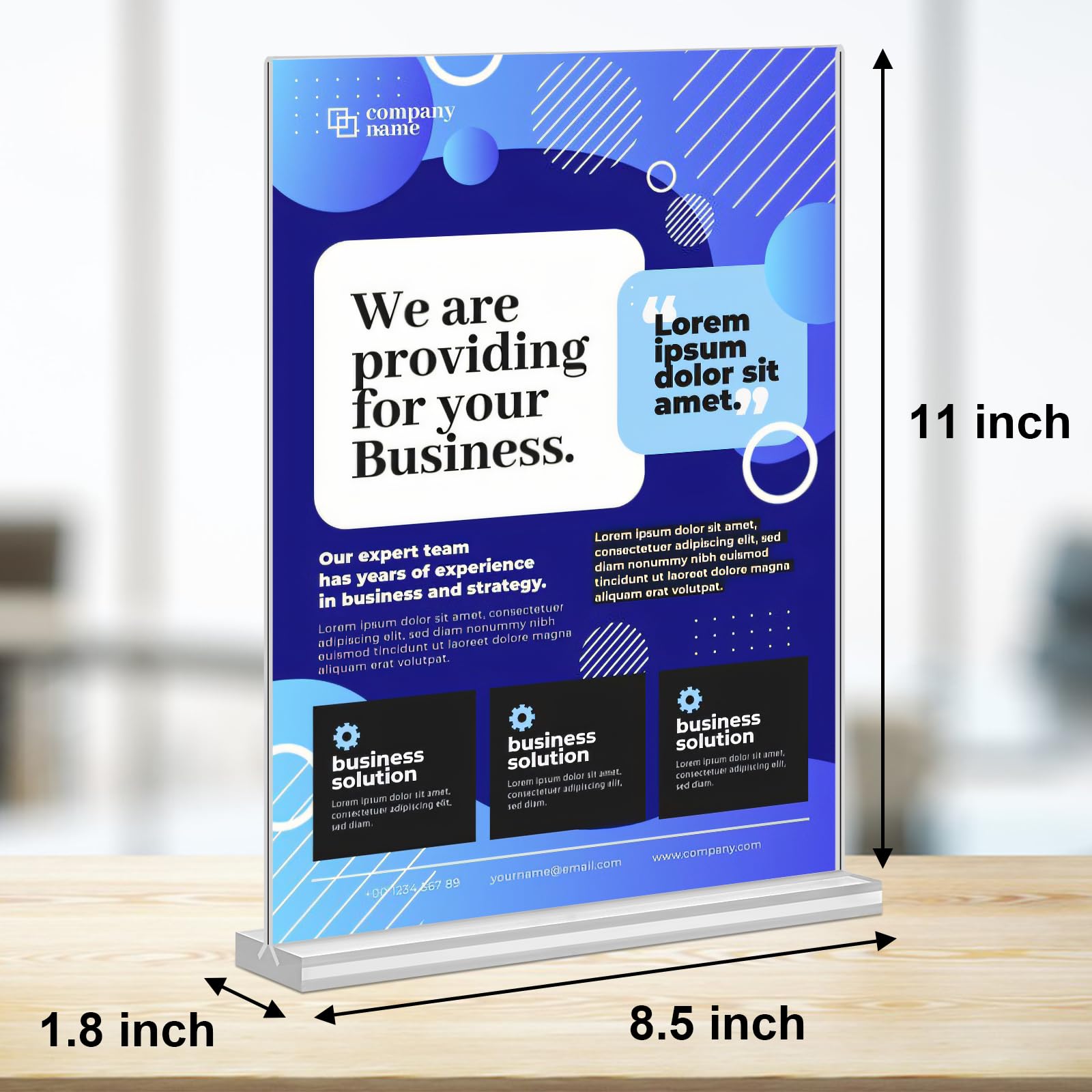 Snapklik.com : Acrylic Sign Holder 8.5 X 11,10 Pack Clear Sign Holder ...