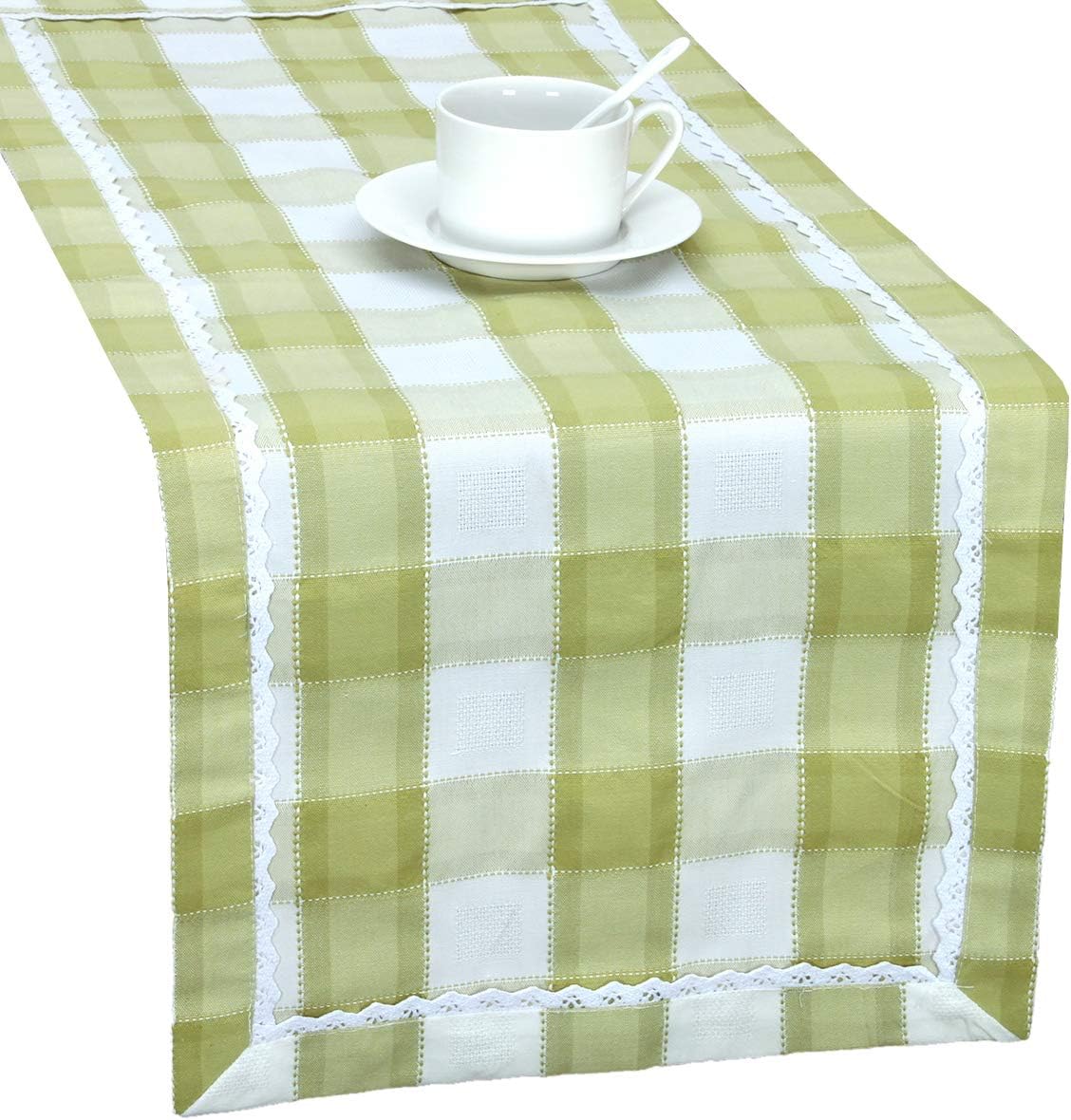 Amazon.com: Checkered Gingham Table Runner for Parties, Buffalo Plaid ...