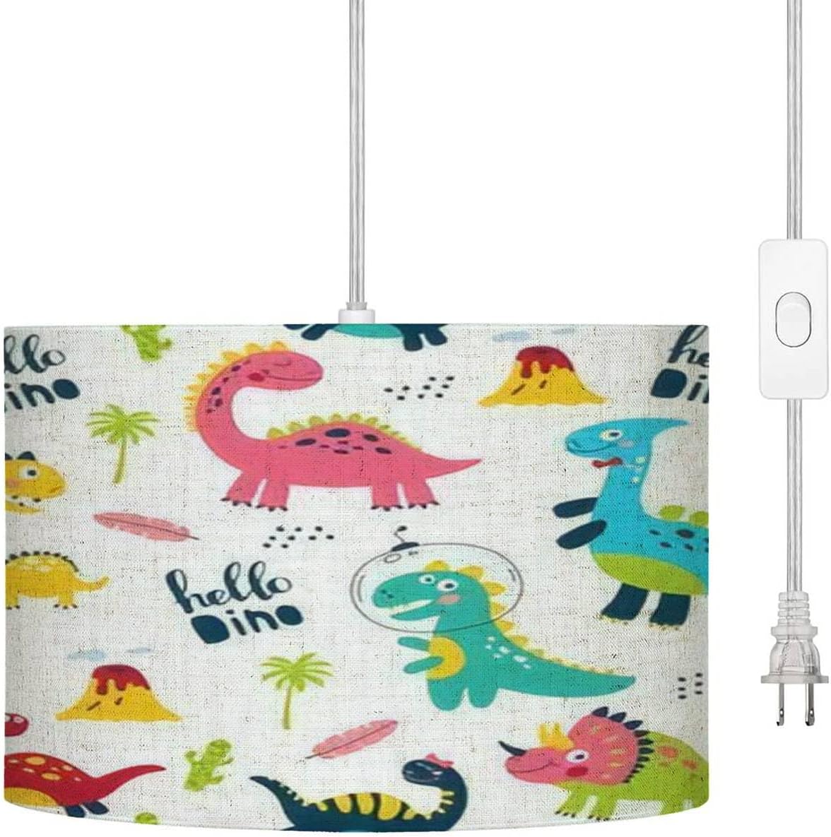 WYLZ0123xzan Plug in Pendant Light Cute Dinosaurs for Children Hanging ...