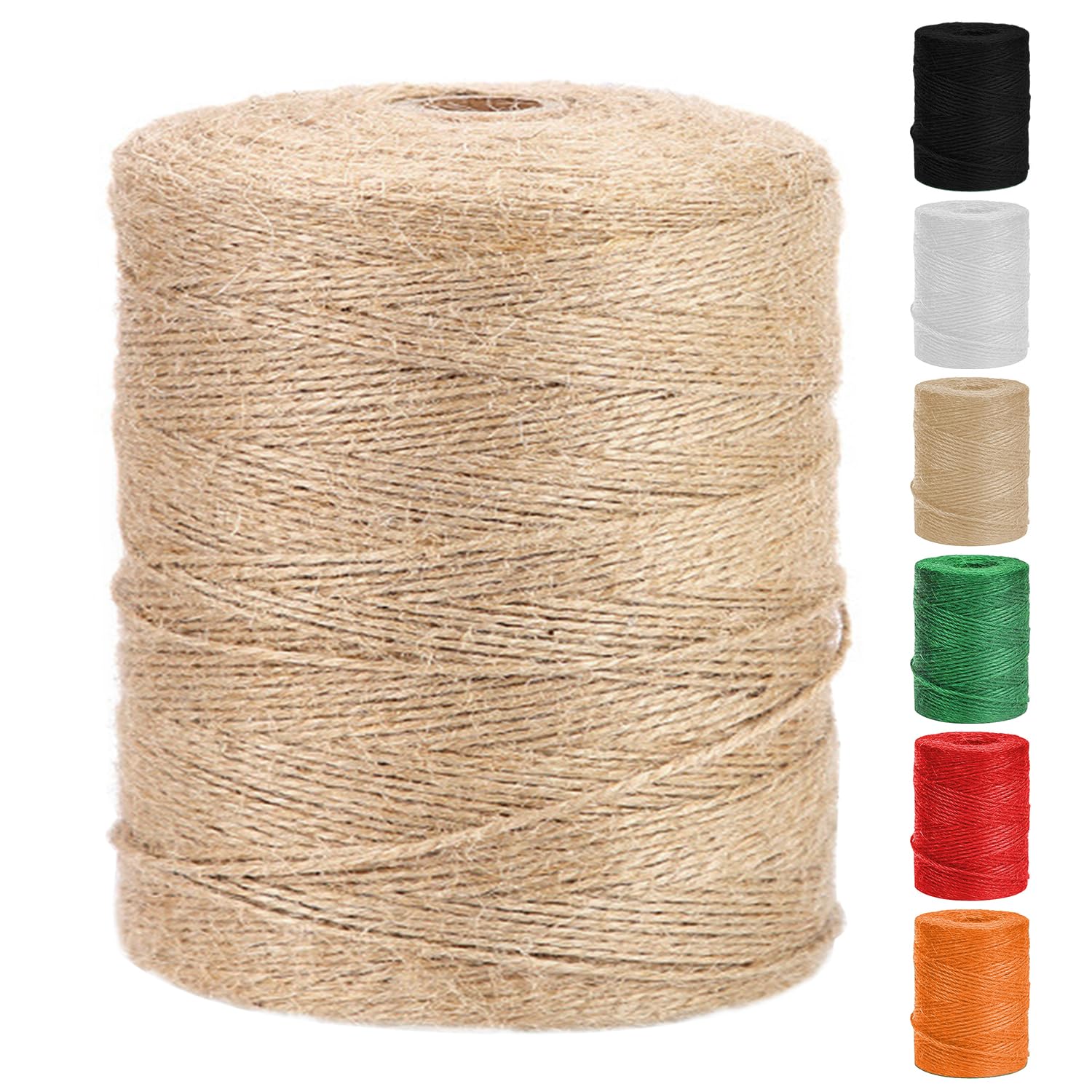 Amazon.com: Vanhench Jute Twine 1100FT, Natural Jute Twine String for ...