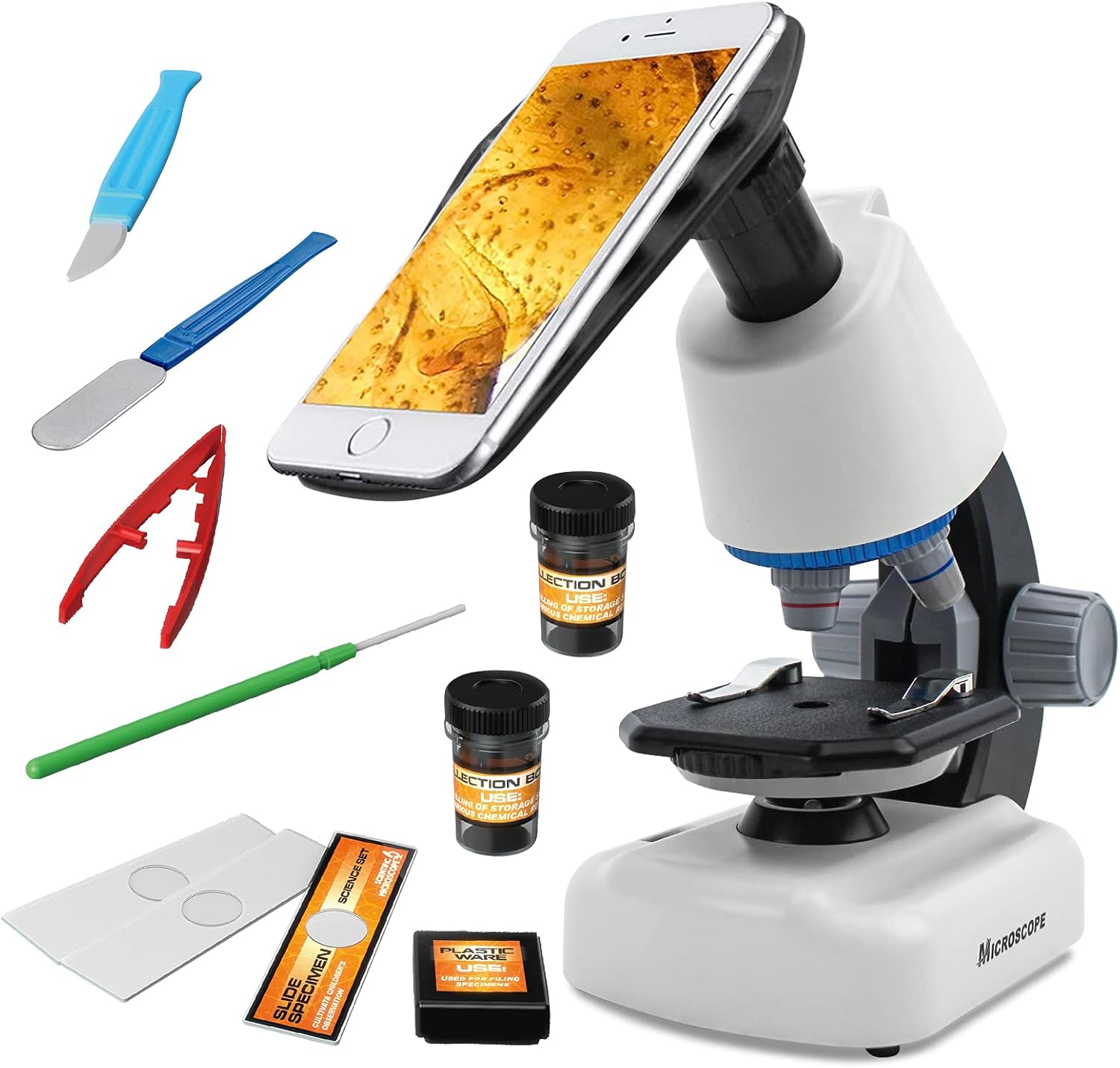 Amazon.com : Beginner Microscope for Kids - Science Kits with 100X ...