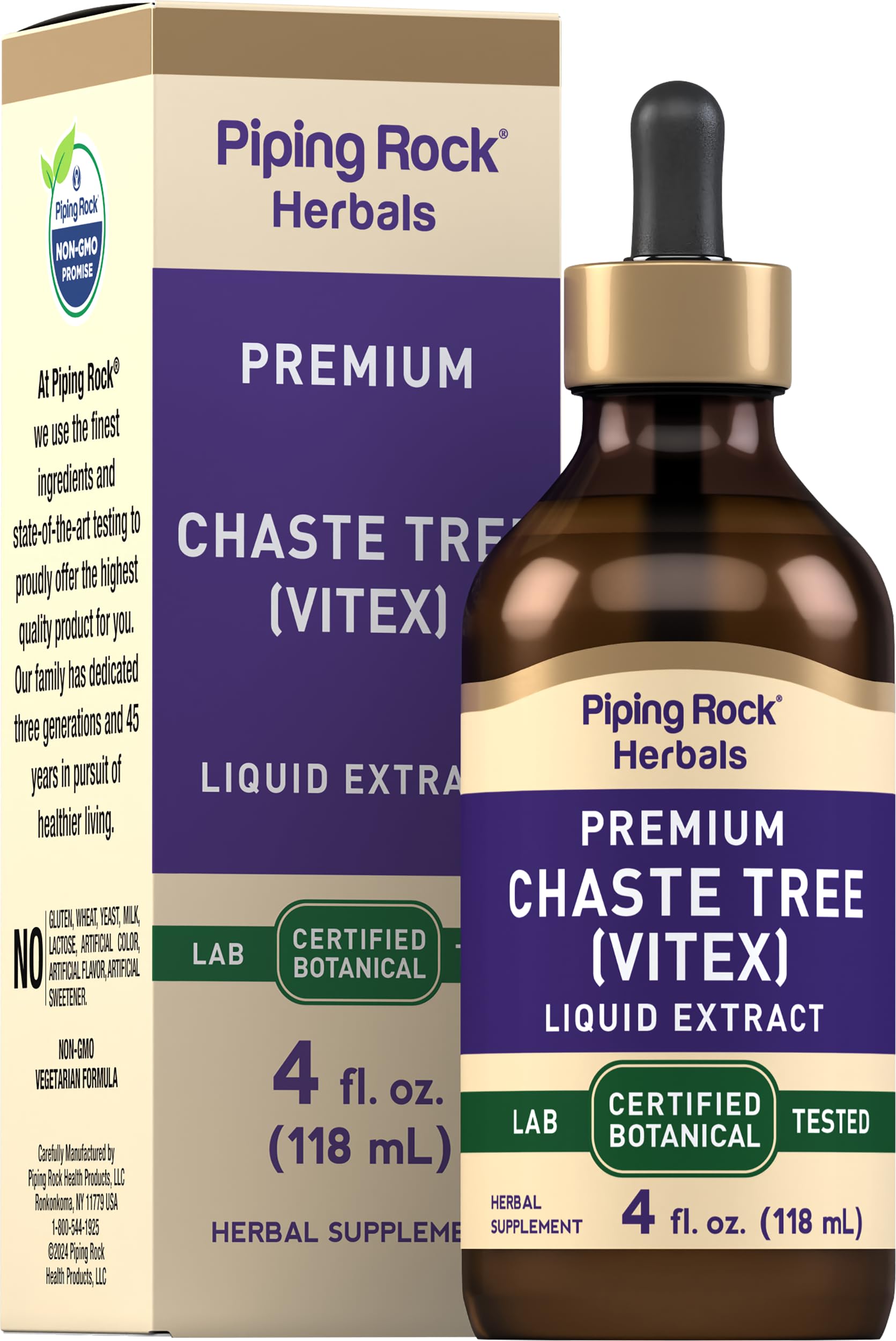 Amazon.com: Piping Rock Chaste Tree Berry Liquid Extract | 4 fl oz ...