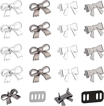 Amazon.com: GORGECRAFT 16 Sets 4 Styles Removable Shoe Buckles Metal ...