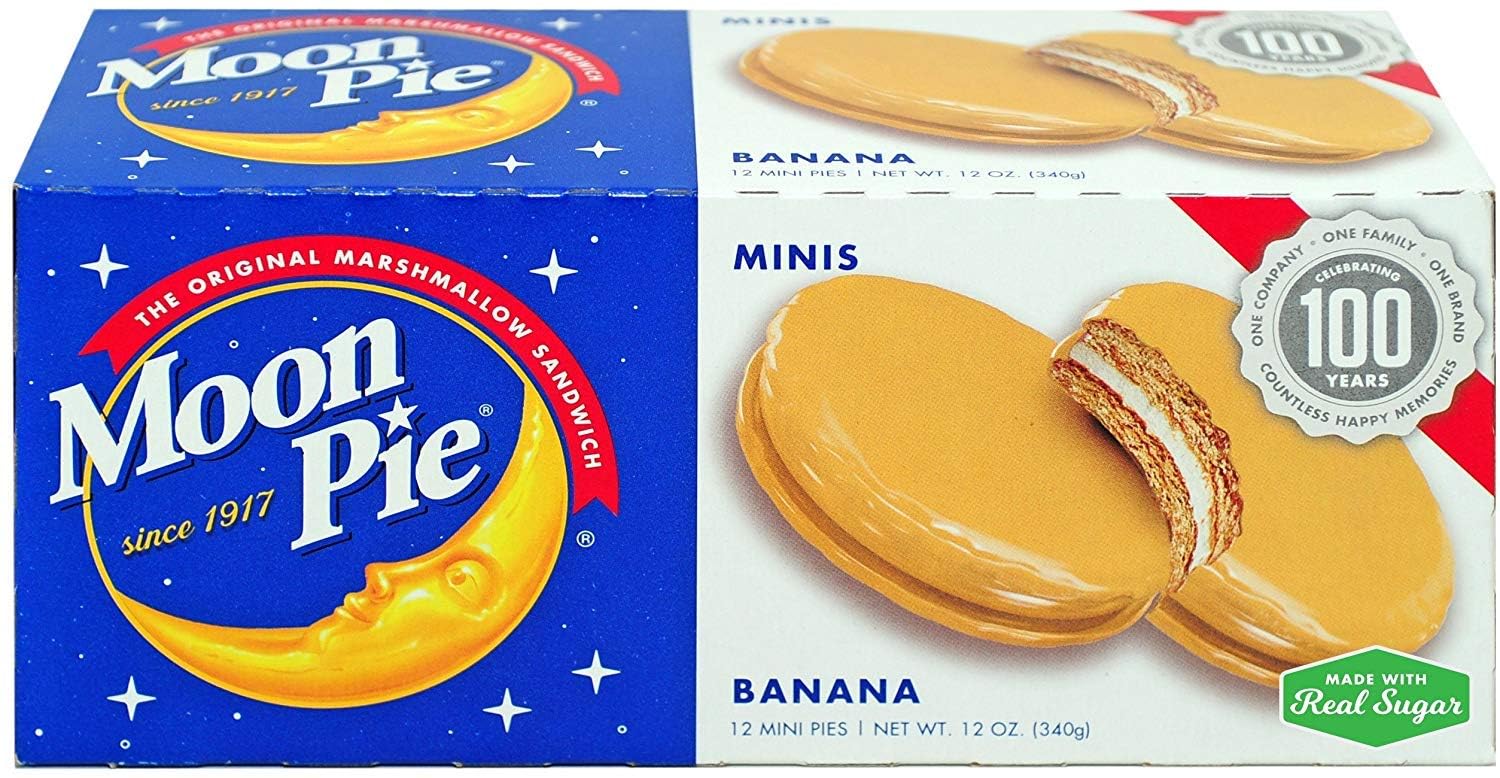 Amazon.com: Mini Moon Pies 12ct Box (Pack of 1) (Banana) : Grocery ...