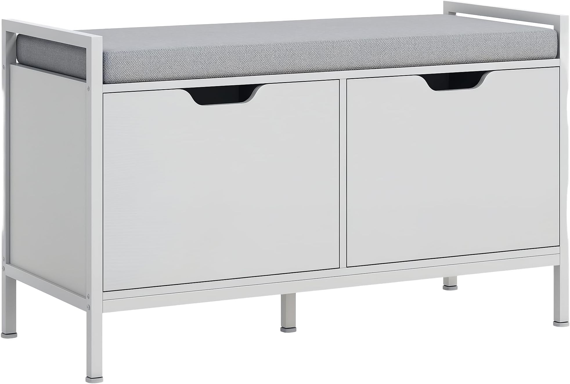 HOMCOM Shoe Bench with Seat Cushion, Shoe Storage Bench, Shoe Cabinet ...