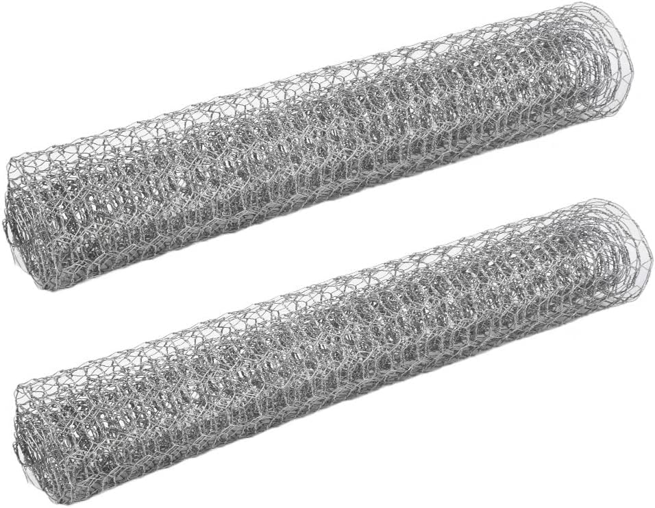 Amazon.com : Uiegurit 2 Roll Chicken Wire Net Poultry Wire Netting ...