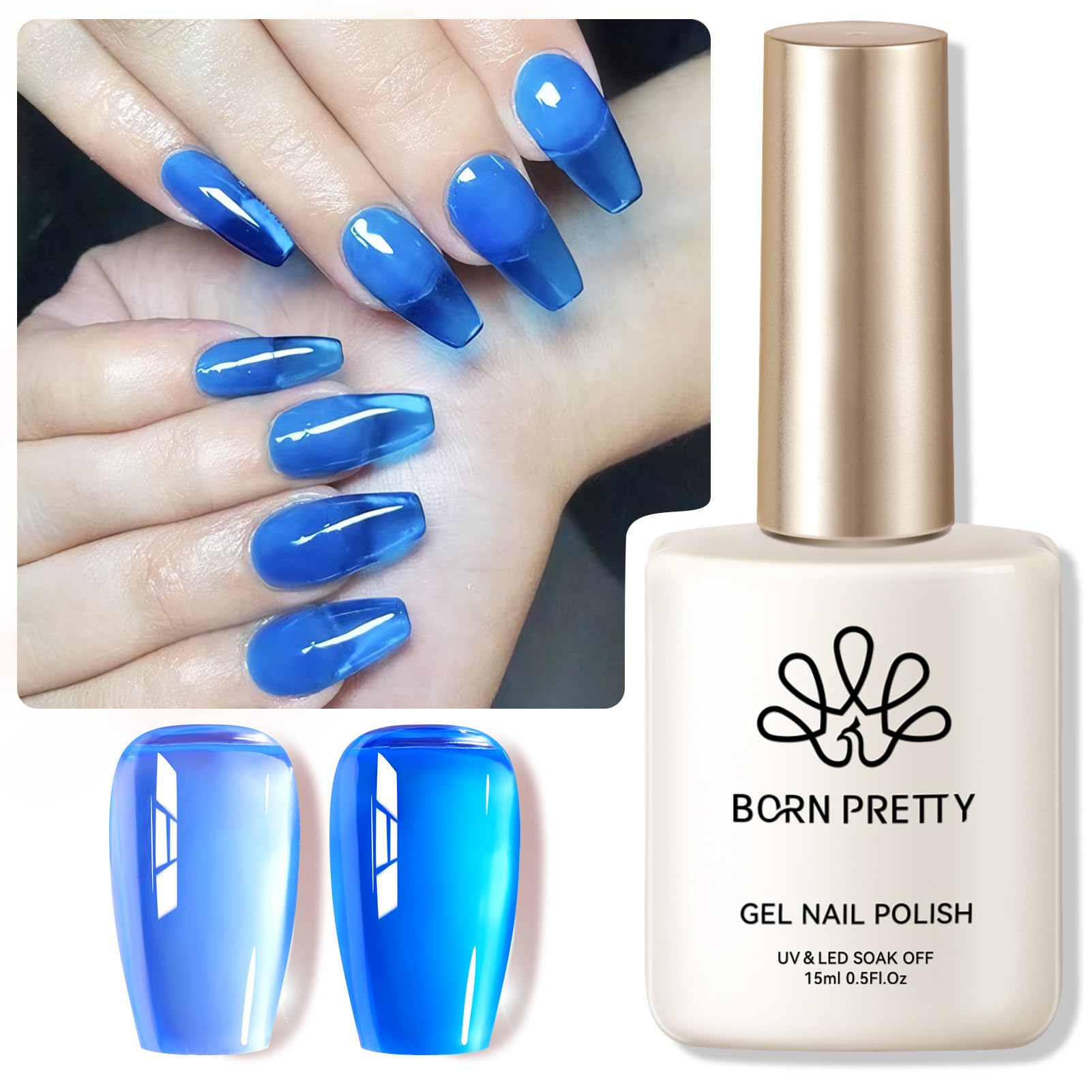 Amazon.com : BORN PRETTY Ice Jelly Gel Nail Polish Halloween Jelly Deep ...
