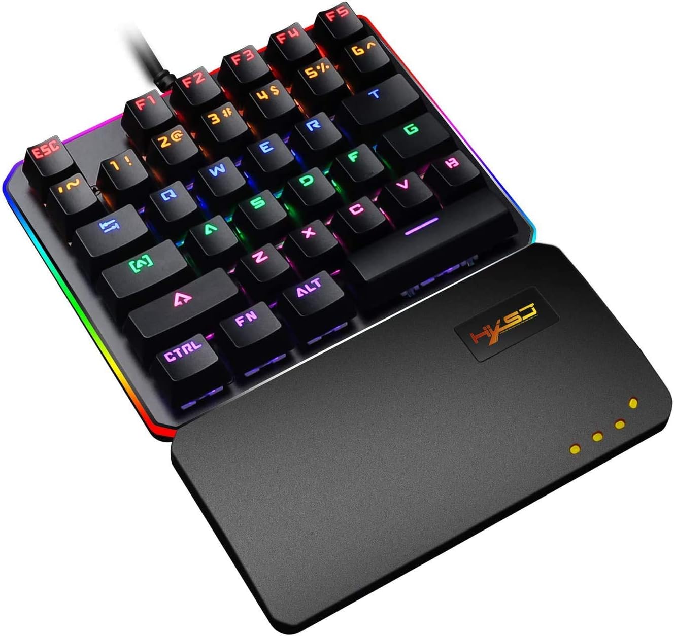 Amazon.com: FELiCON V200 One-Handed RGB Mechanical Gaming Keyboard ...