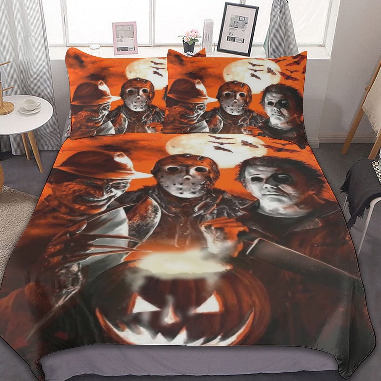 Amazon.com: LIDI Horror Bedding Set (1 Duvet Cover + 2 Pillow Case ...