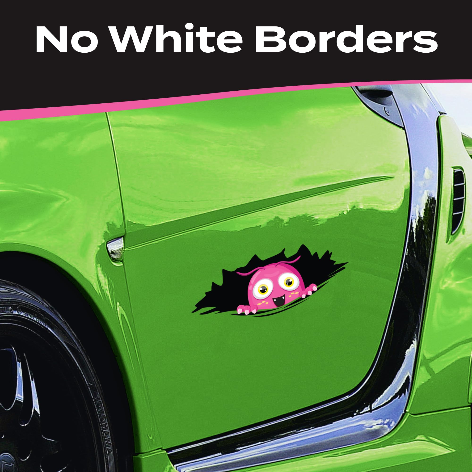 Snapklik.com : Stickios Car Decal - Peeking Monster Bumper Sticker For ...
