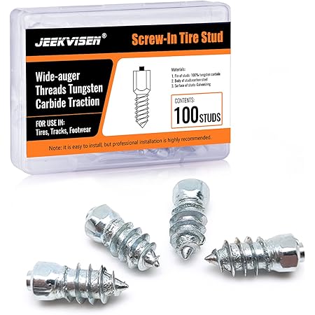 Amazon.com: 100Pcs 12mm Anti Slip Snow Tire Studs,Wheel Tyre Snow Studs ...