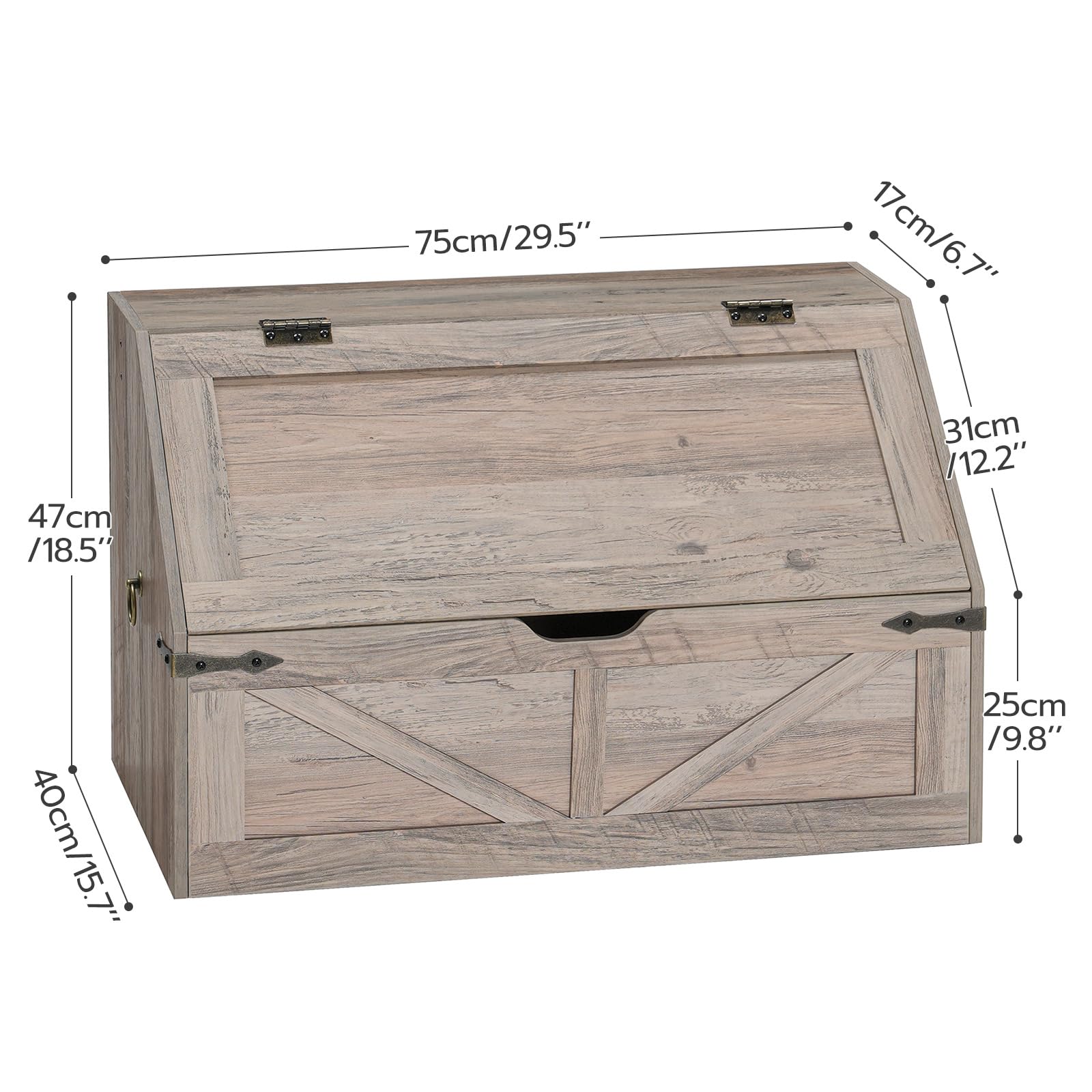 HOOBRO Storage Chest with Flip Top, Wooden Toy Storage Cabinet with ...