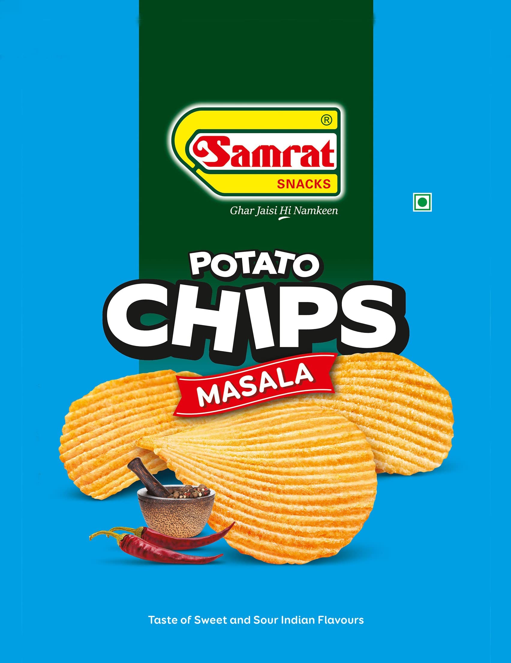 Buy Samrat | Crunchy Potato Chips Masala Wafer | Delicious Namkeen ...