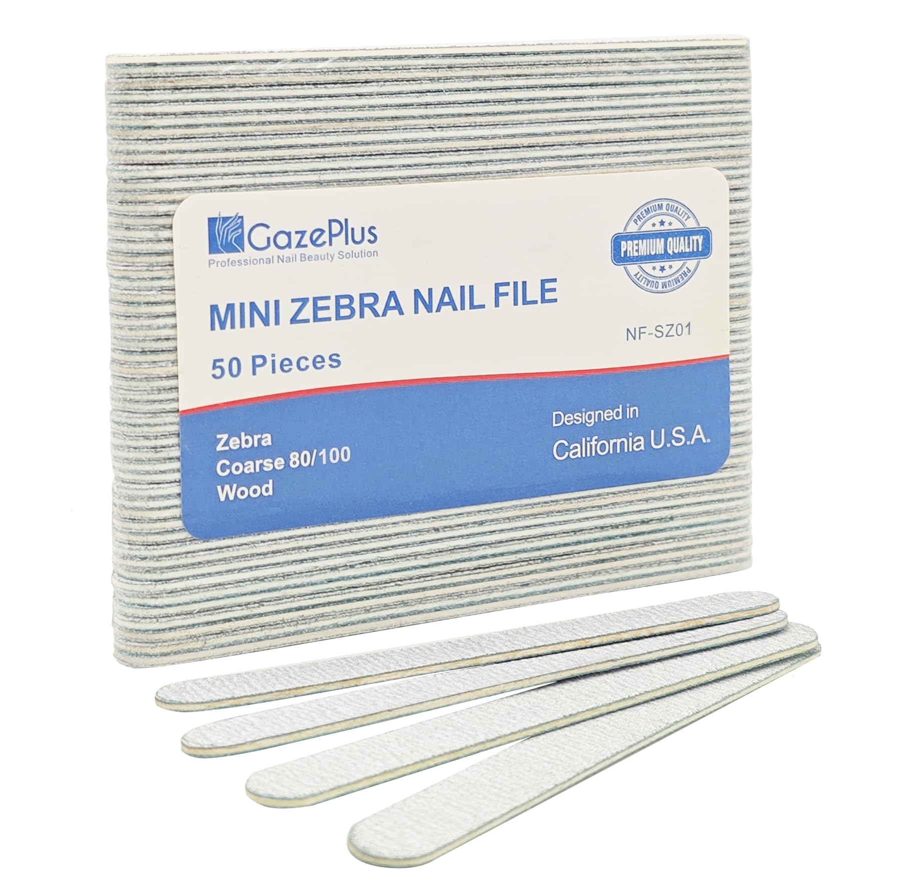 Amazon.com : GazePlus Nail Files, 50 PCS Fingernail Files 80/100 Grit ...