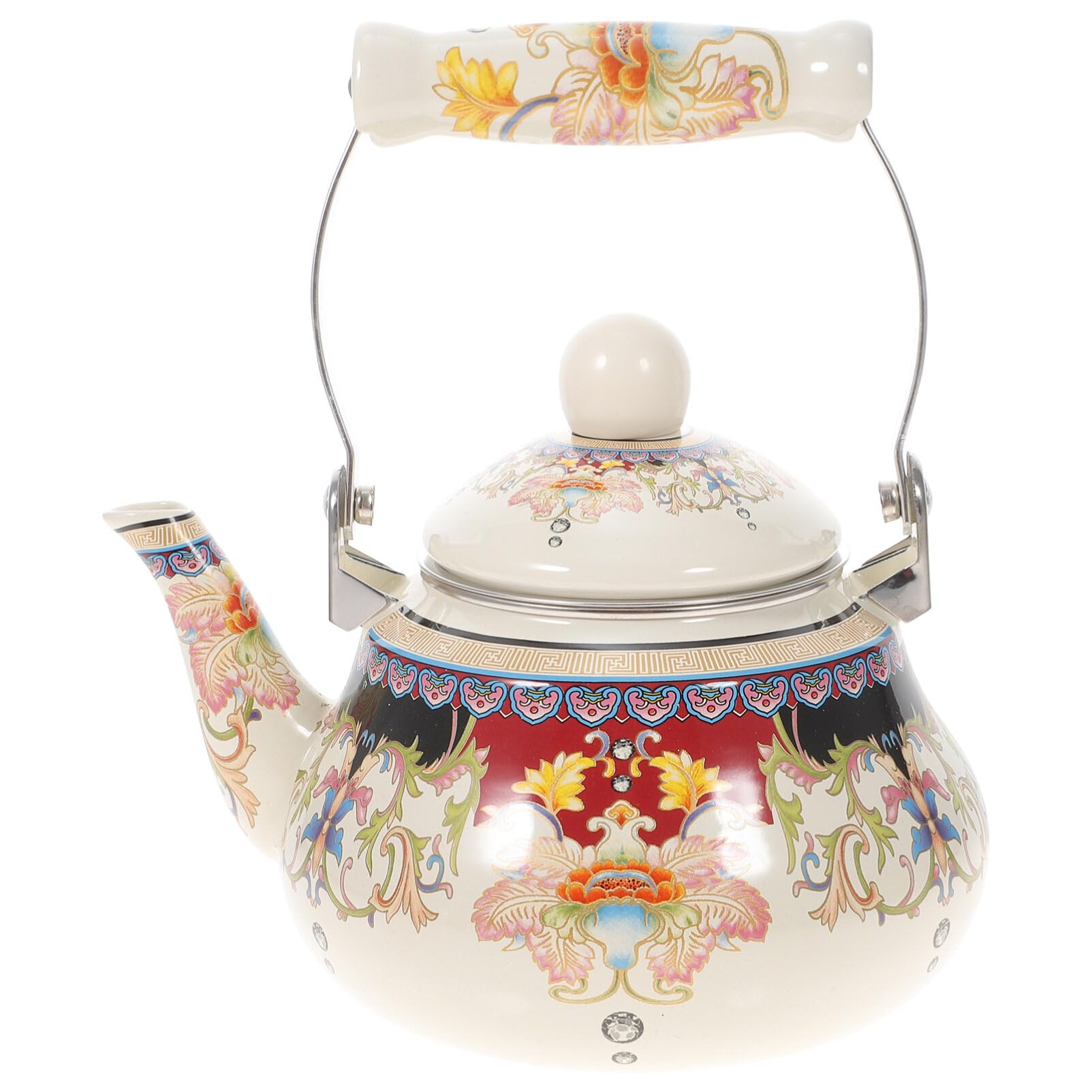 Amazon.com: Alipis Enamel Tea Kettle, 1.5L Porcelain Teapot for ...