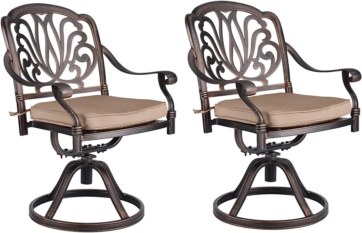 Amazon.com: MAGIC UNION 2 Pieces Patio Dining Chairs, Outdoor Cast ...