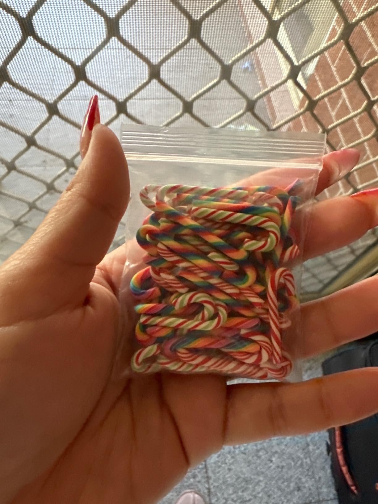 60PCS Miniature Candy Canes Mini Candy Canes Rainbow Mini Candy Cane ...