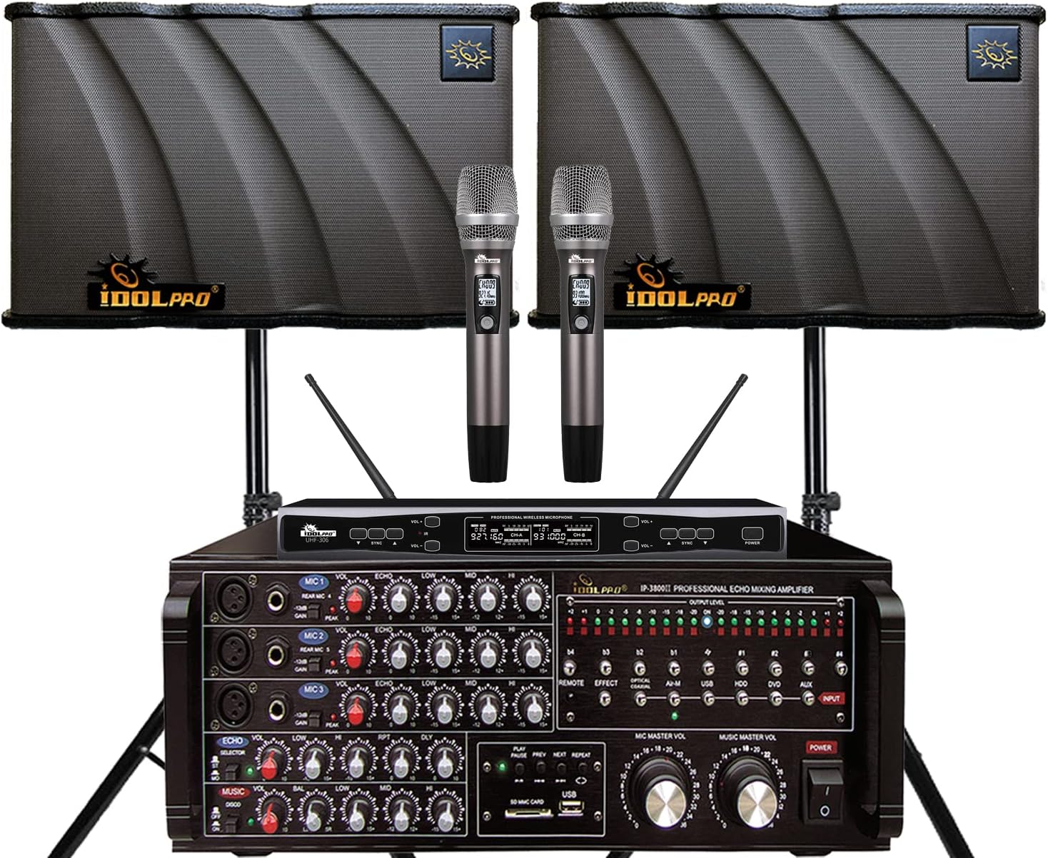 Buy IDOLpro 1300Watts IP-3800 II Mixing Amplifier & IPS-680 Speaker ...