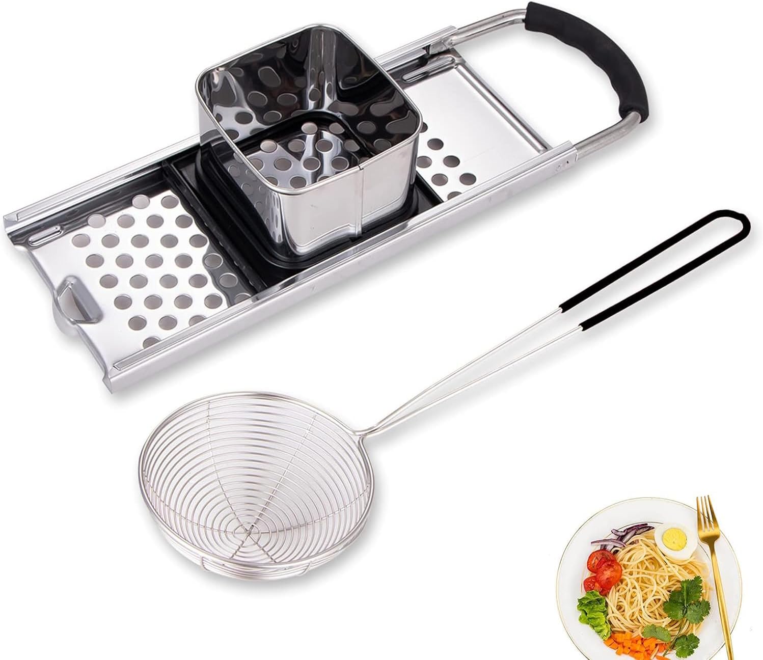 Amazon.com: Stainless Steel Spaetzle Maker with Comfort Grip Handle ...