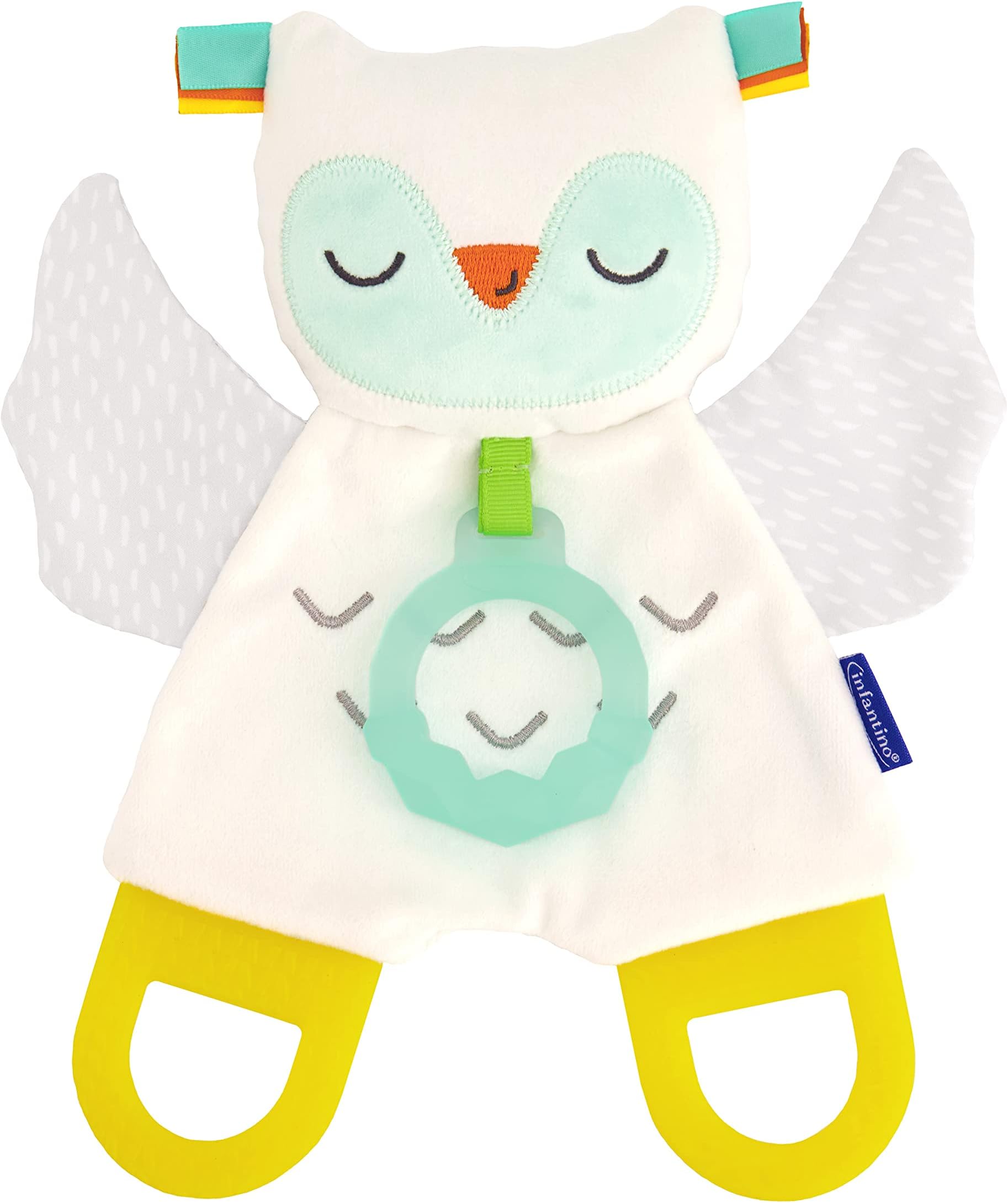 Amazon.com : Infantino Glow-in-The Dark Cuddly Teether - Owl Soft Toy ...
