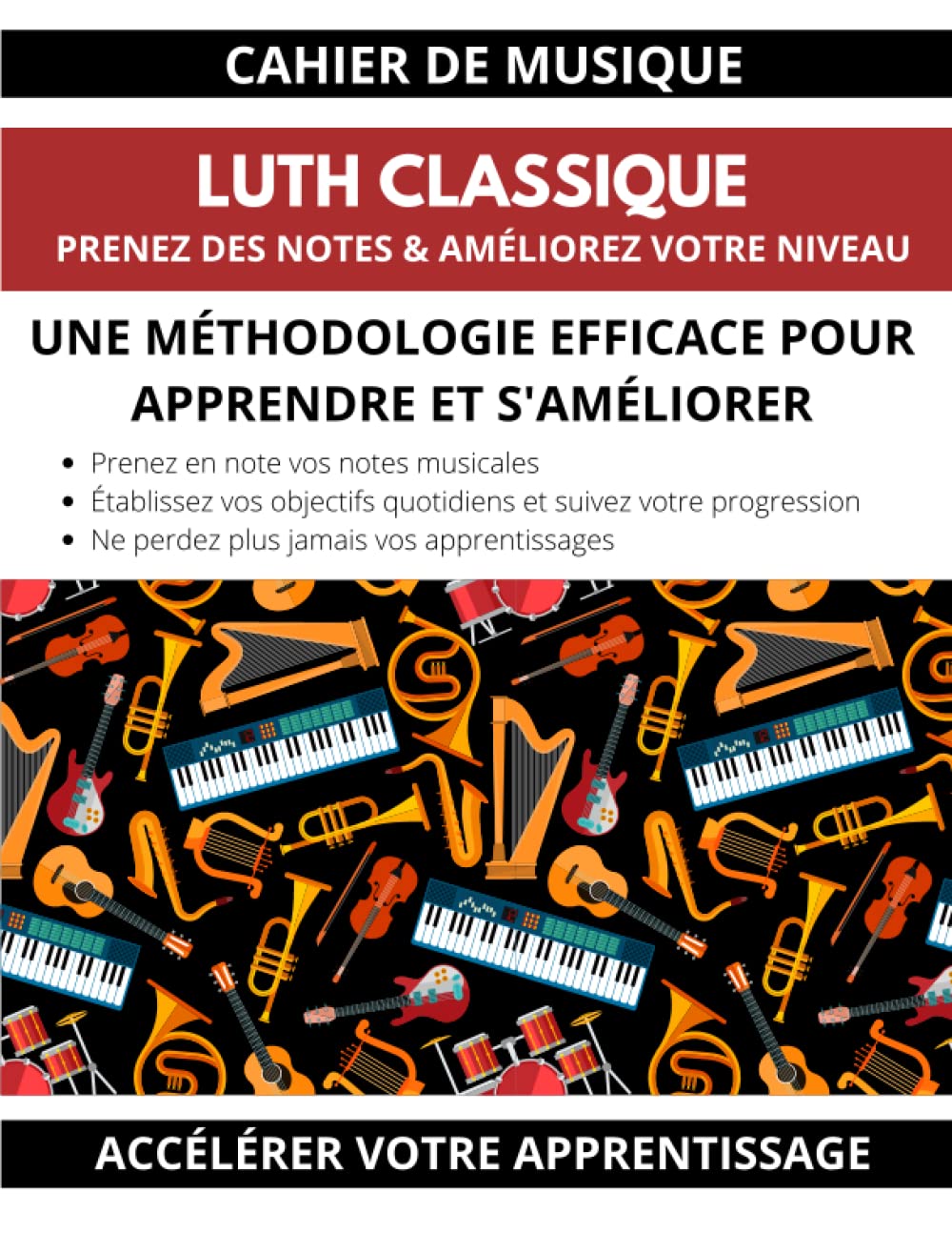 Buy Cahier de musique luth classique prenez des notes & améliorez votre ...