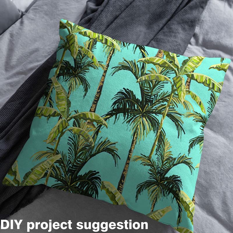 Snapklik.com : Palm Tree Print Fabric By The Yard, Palm Leaf Upholstery ...