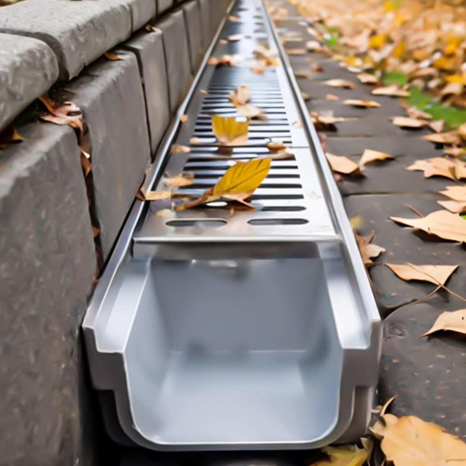 Underground Gutter Drainage System, Deep Profile Channel Drain ...