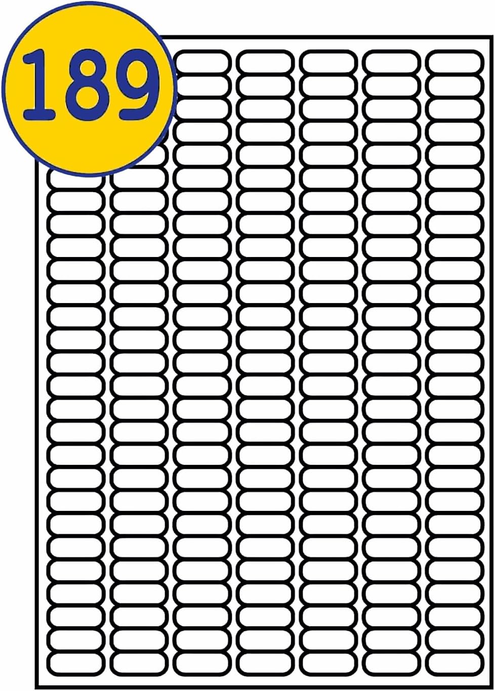 Avery J8658-25 Printable, Customisable Mini Filing Labels, 189 Labels Per A4 Sheet, White ...