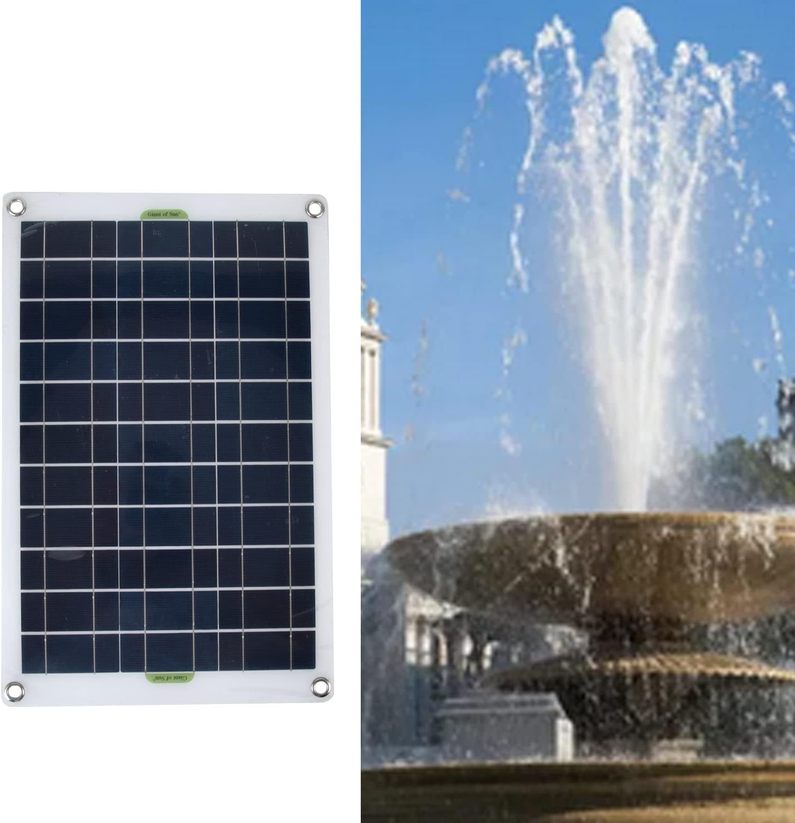 Kit de Bomba de Agua Solar 12V 50W Panel Solar 800L / H La Bomba Fluye ...