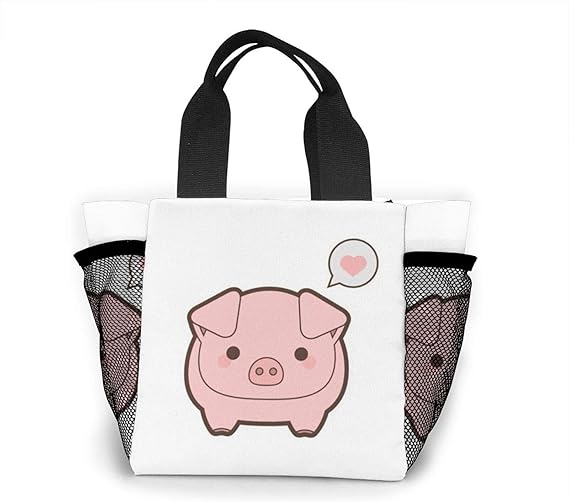 Pink Pig Tote Bag, Shopping Bag, Lunch Bag, for Work Office Trips ...
