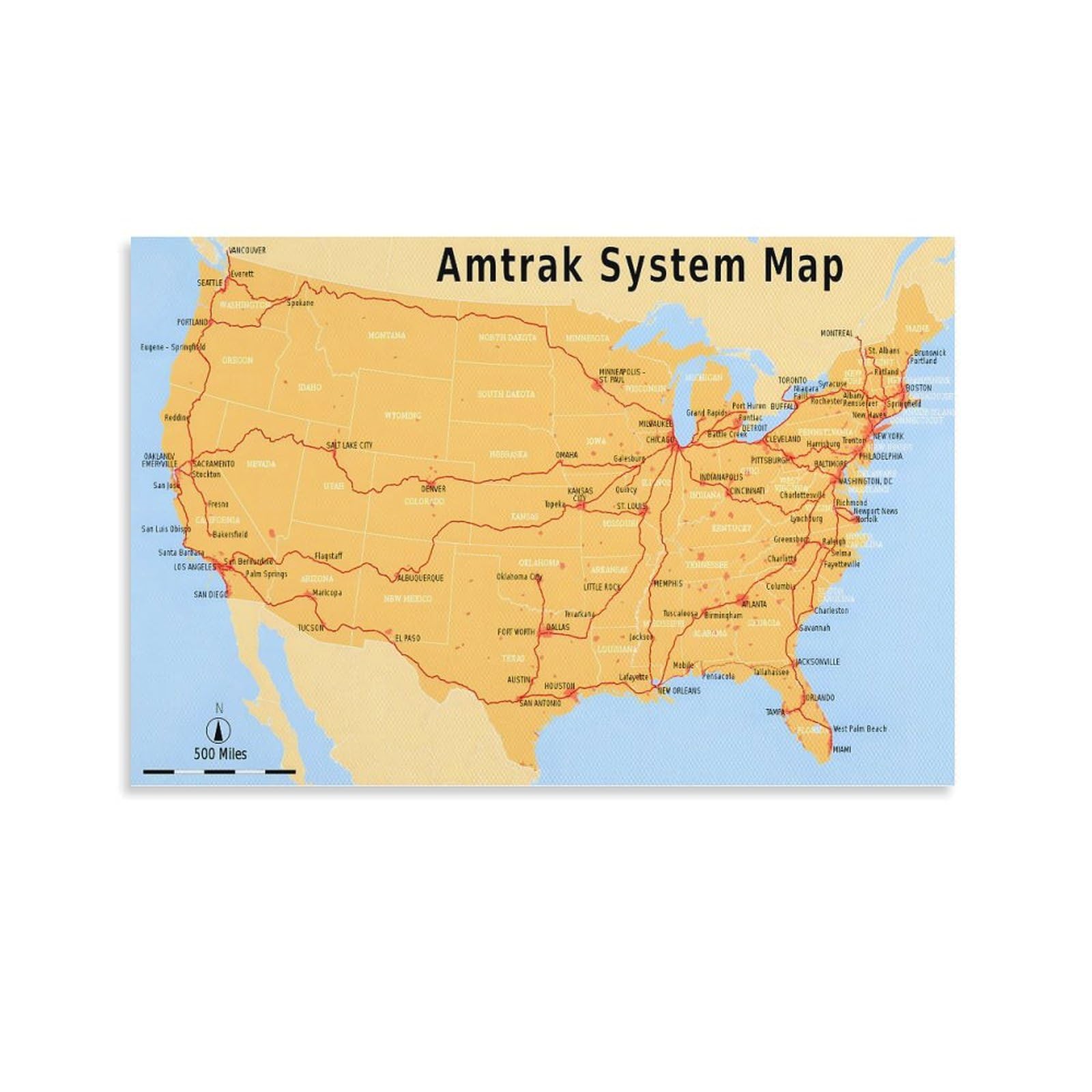 United States Railway Map