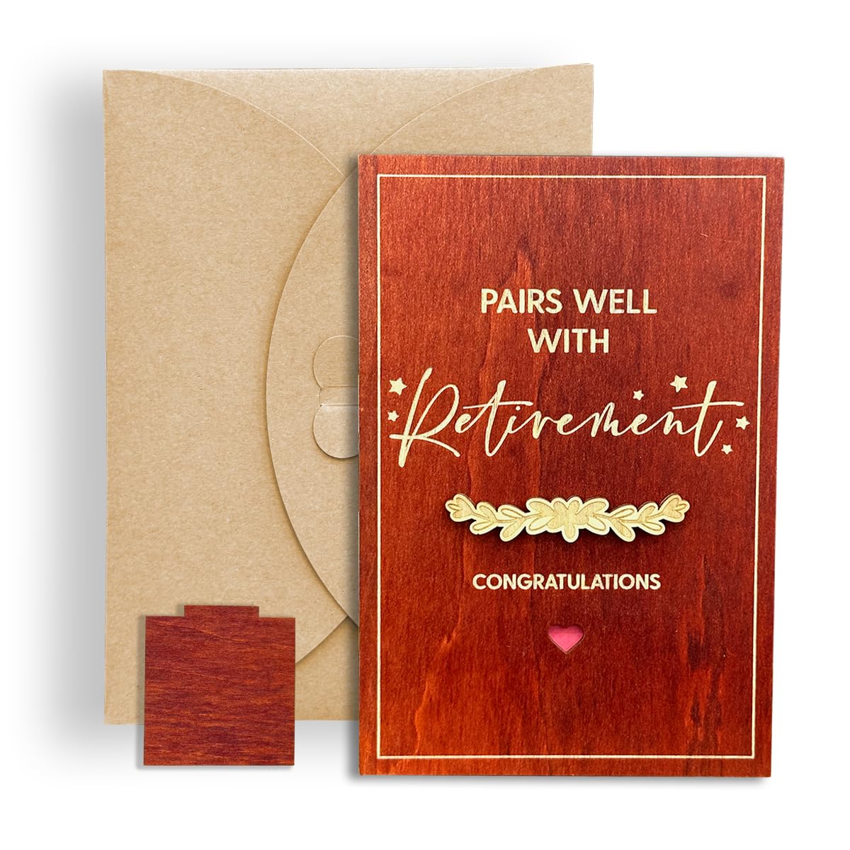Amazon.com : Retirement Gift for Woman Men Handmade Wooden Card ...