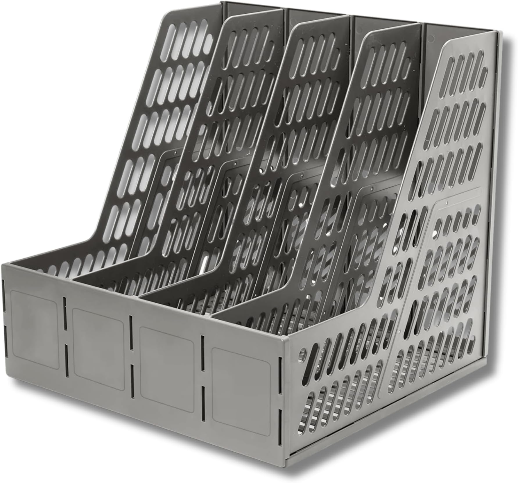 Amazon.com: Desktop Magazine File Holder – 4 Compartment, Vertical ...