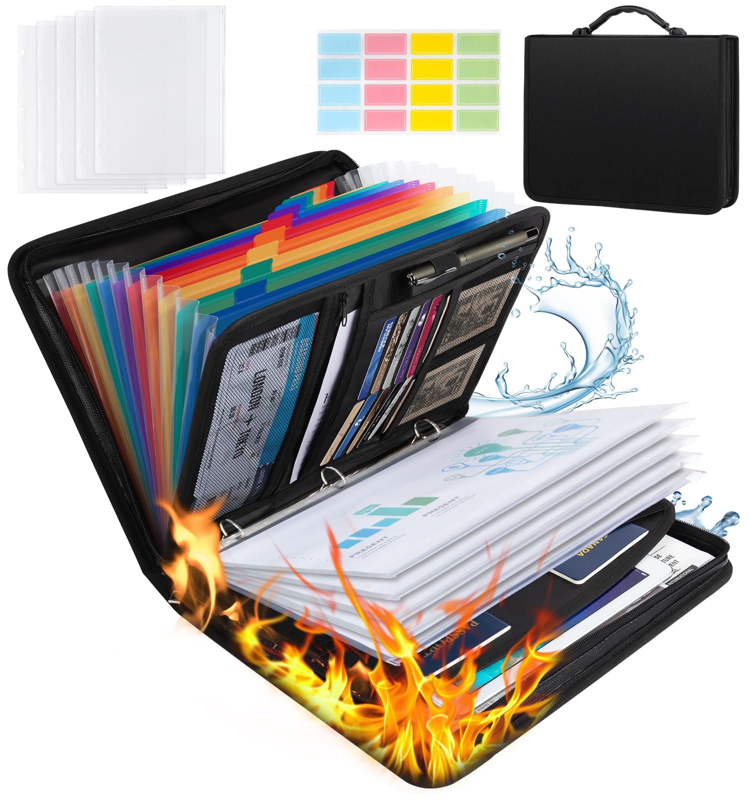 Amazon.com : Accordion File Organizer,13 Pockets Important Document ...